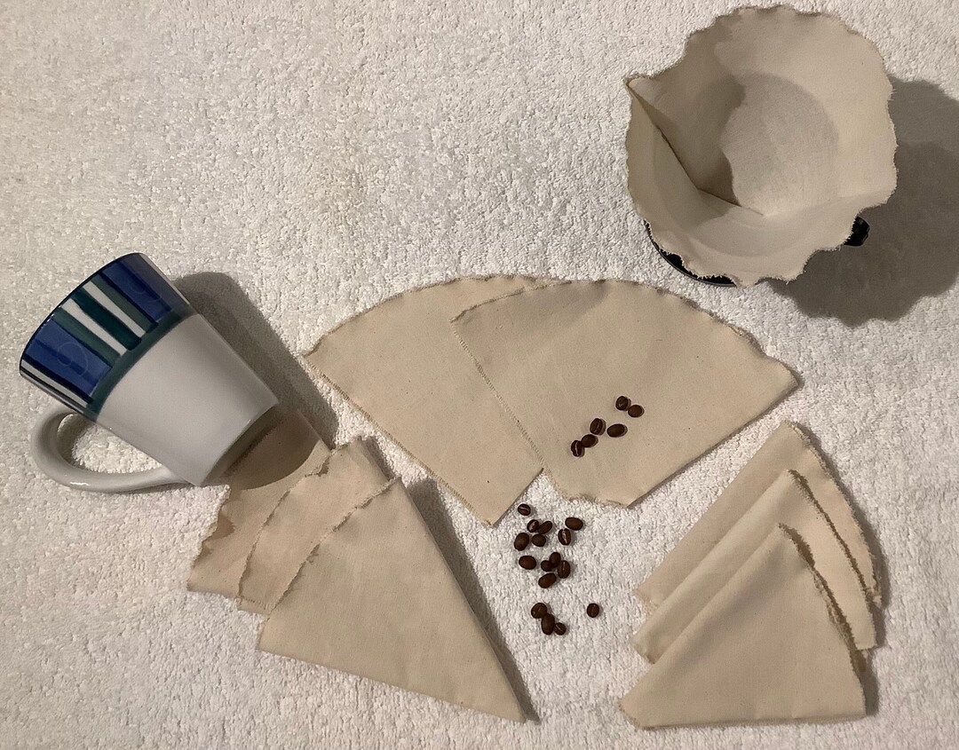 Large Reusable Coffee Filter, Medium, Zero Waste, GOTS Organic Cotton ...