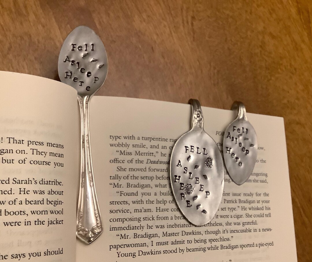 Silver Spoon Bookmark, Antique Upcycled Cutlery, Silverware Repurposed ...