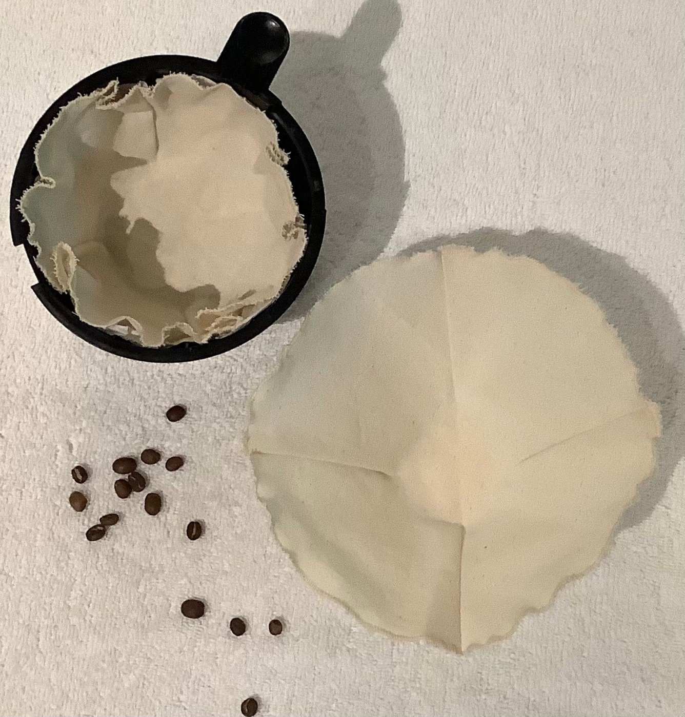 Organic Cotton Reusable Coffee Filter, Universal Basket Filter, Zero ...