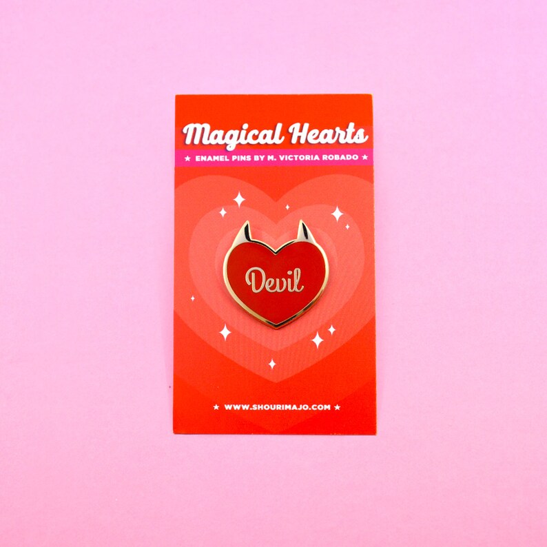 Devil Heart Cute Hard Enamel Lapel Pin - Etsy