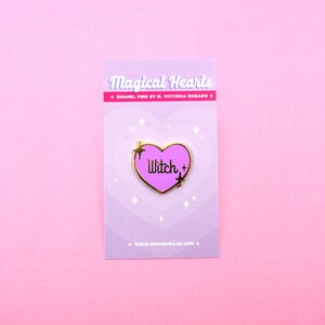Witch Heart Cute Hard Enamel Lapel Pin - Etsy