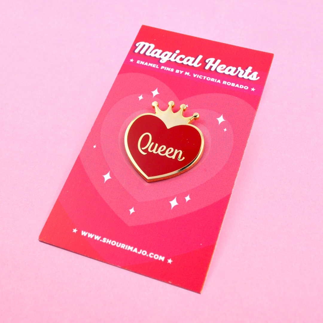 Queen Heart Cute Hard Enamel Lapel Pin | Etsy