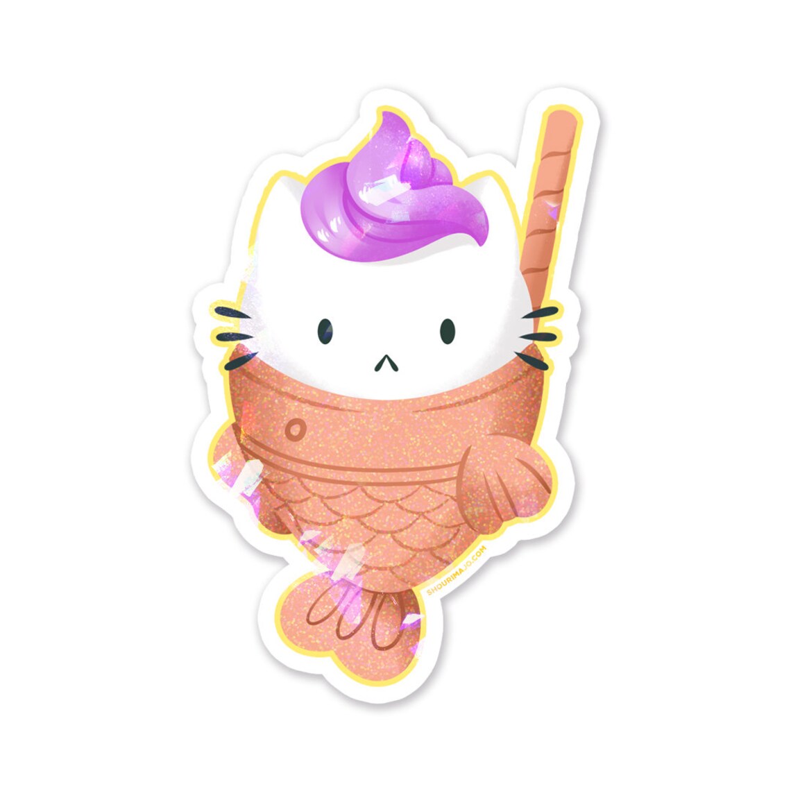 Vinyl Sticker Summer Treats Kitty Cute Ice Cream Cat - Etsy