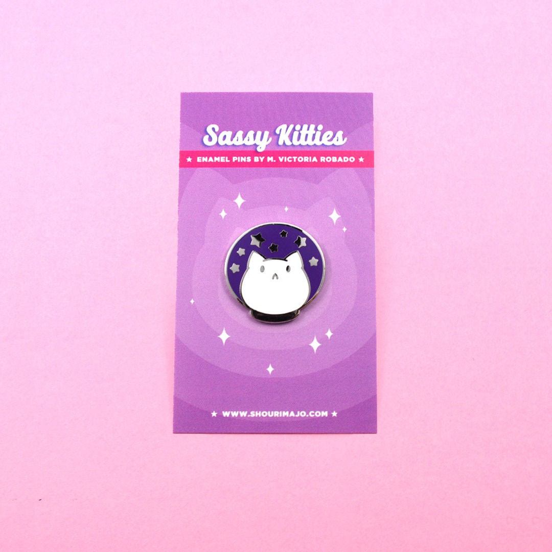 Astronaut Cat Astrocat in Space Cute Cat Hard Enamel Lapel Pin - Etsy