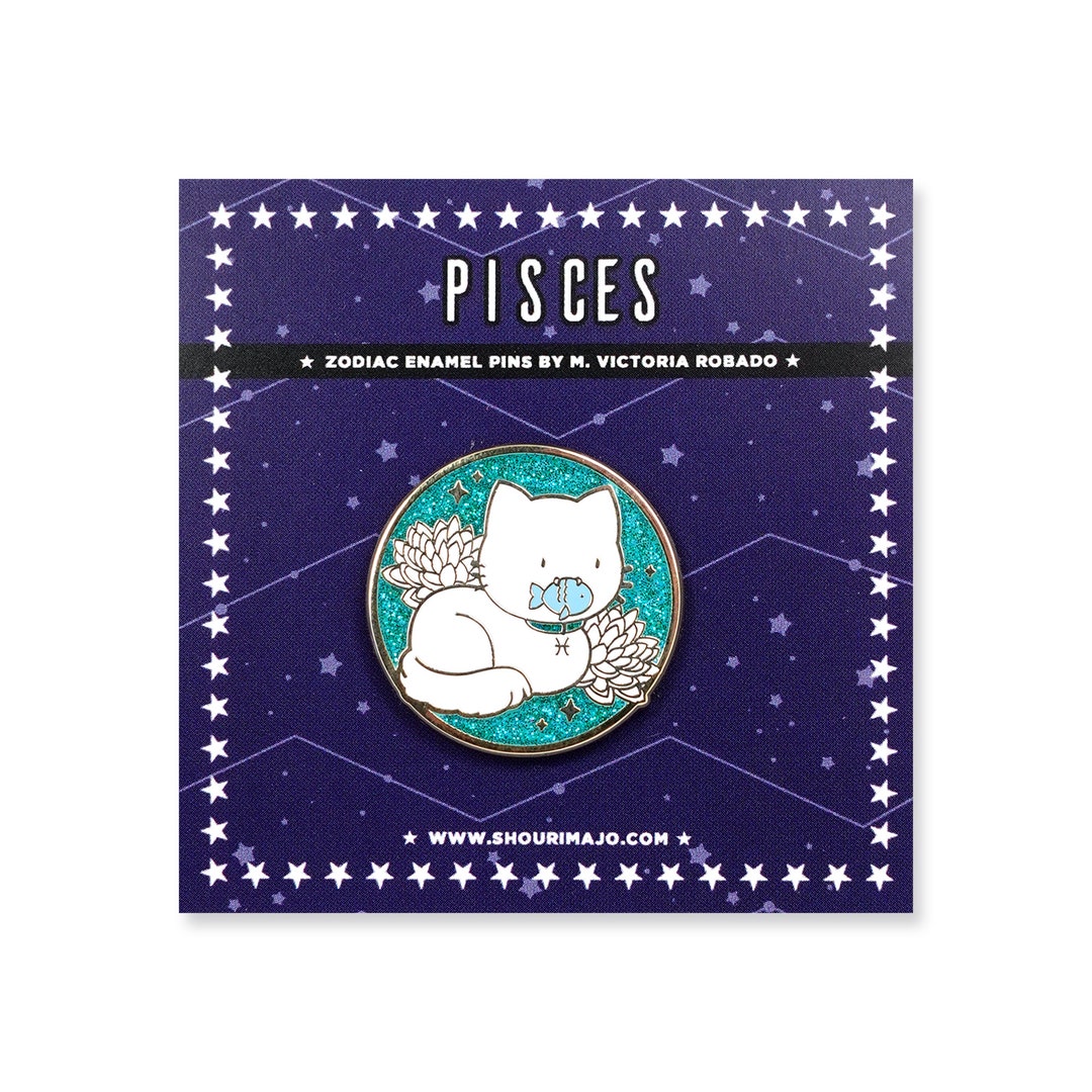 Pisces Cat Cosmeek Fish Kitty Zodiac Hard Enamel Lapel Pin - Etsy