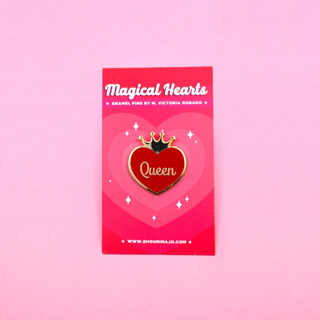 Queen Heart Cute Hard Enamel Lapel Pin | Etsy