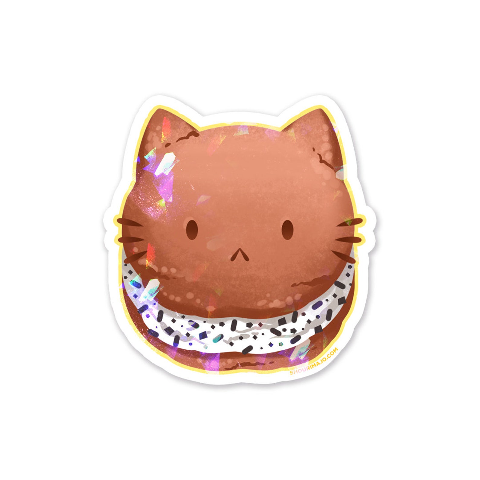 Vinyl Sticker Summer Treats Kitty Cute Ice Cream Cat - Etsy