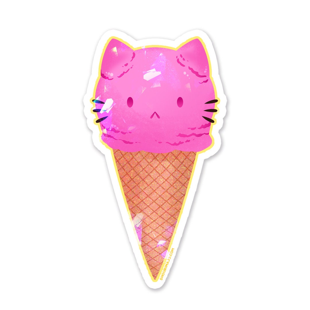 Vinyl Sticker Summer Treats Kitty Cute Ice Cream Cat - Etsy