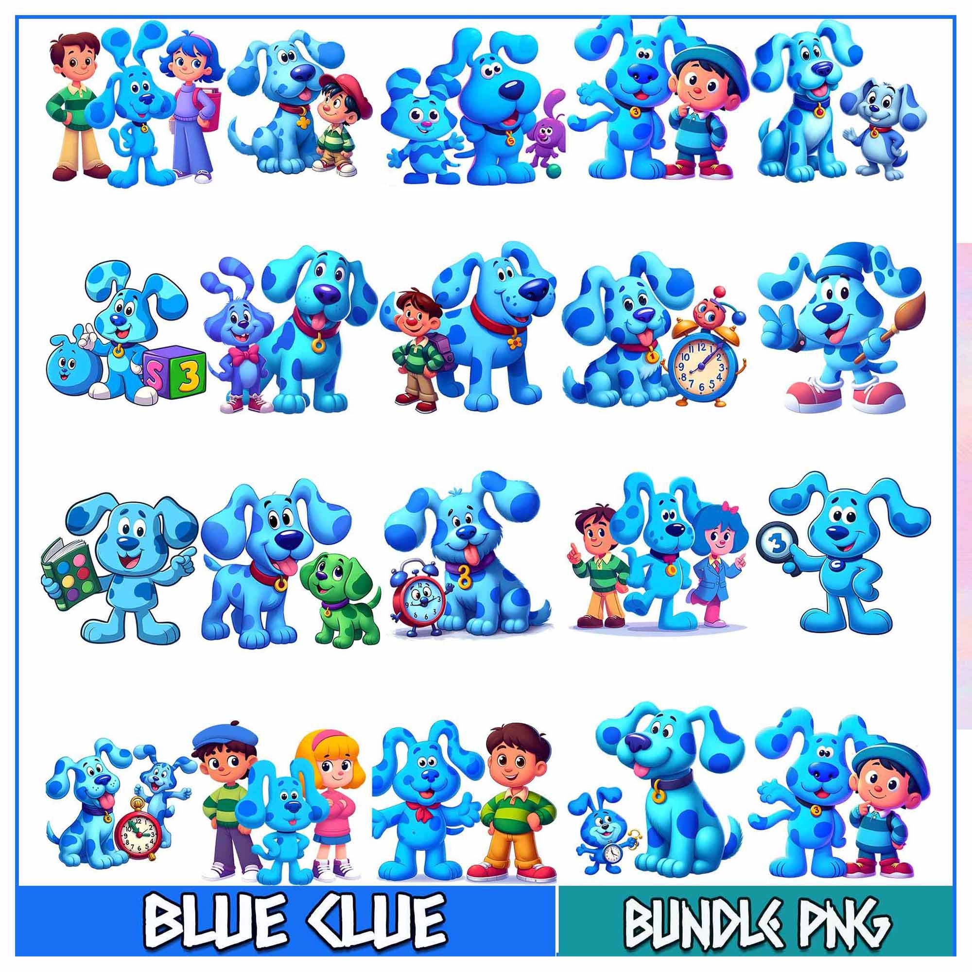 Mega Blue's Clues Svg Bundle, Dog Blue Svg, Blues Clues Cut File, Blues ...