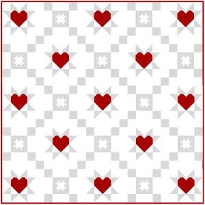 Starry Hearts Quilt Pattern - Digital Download - Etsy