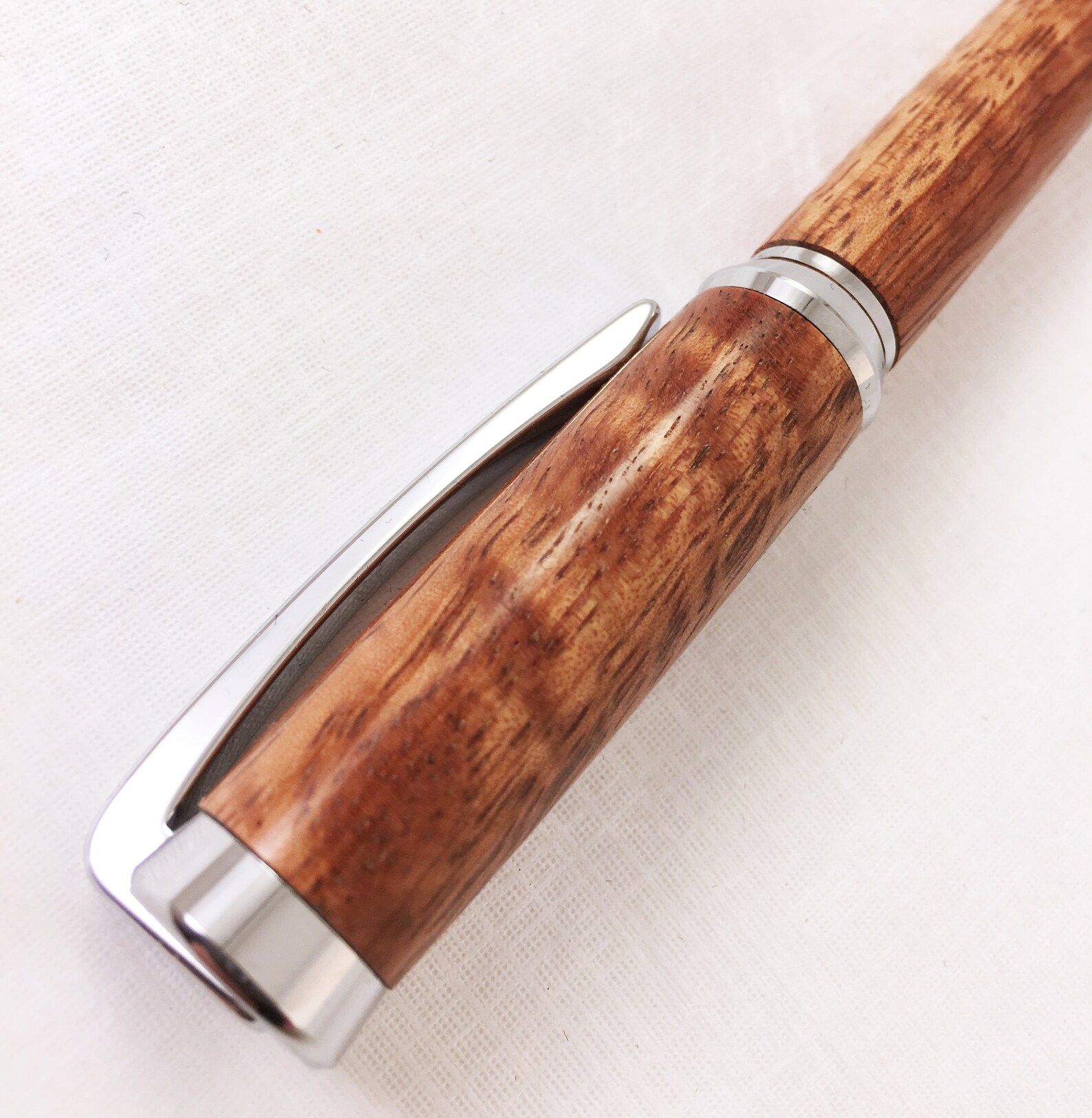 Concava Curly Pyinma (asian Satinwood) Wood Ball Point Wood Pen - Etsy