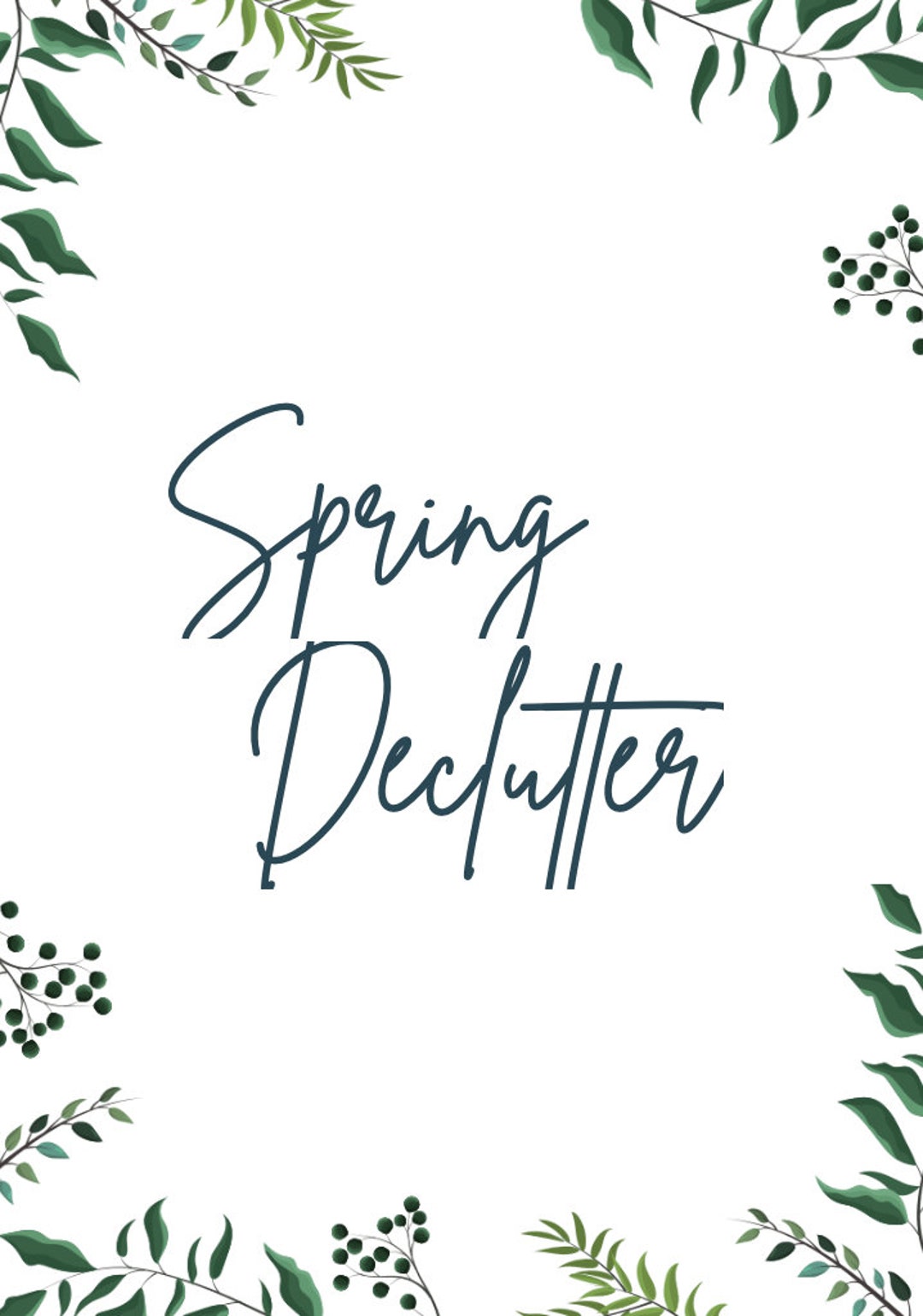 Spring Declutter Checklist - Etsy