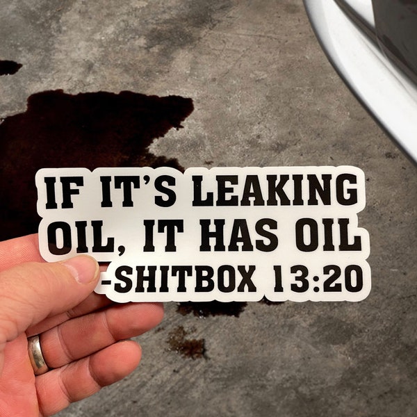 Leaking Oil Decal - Etsy