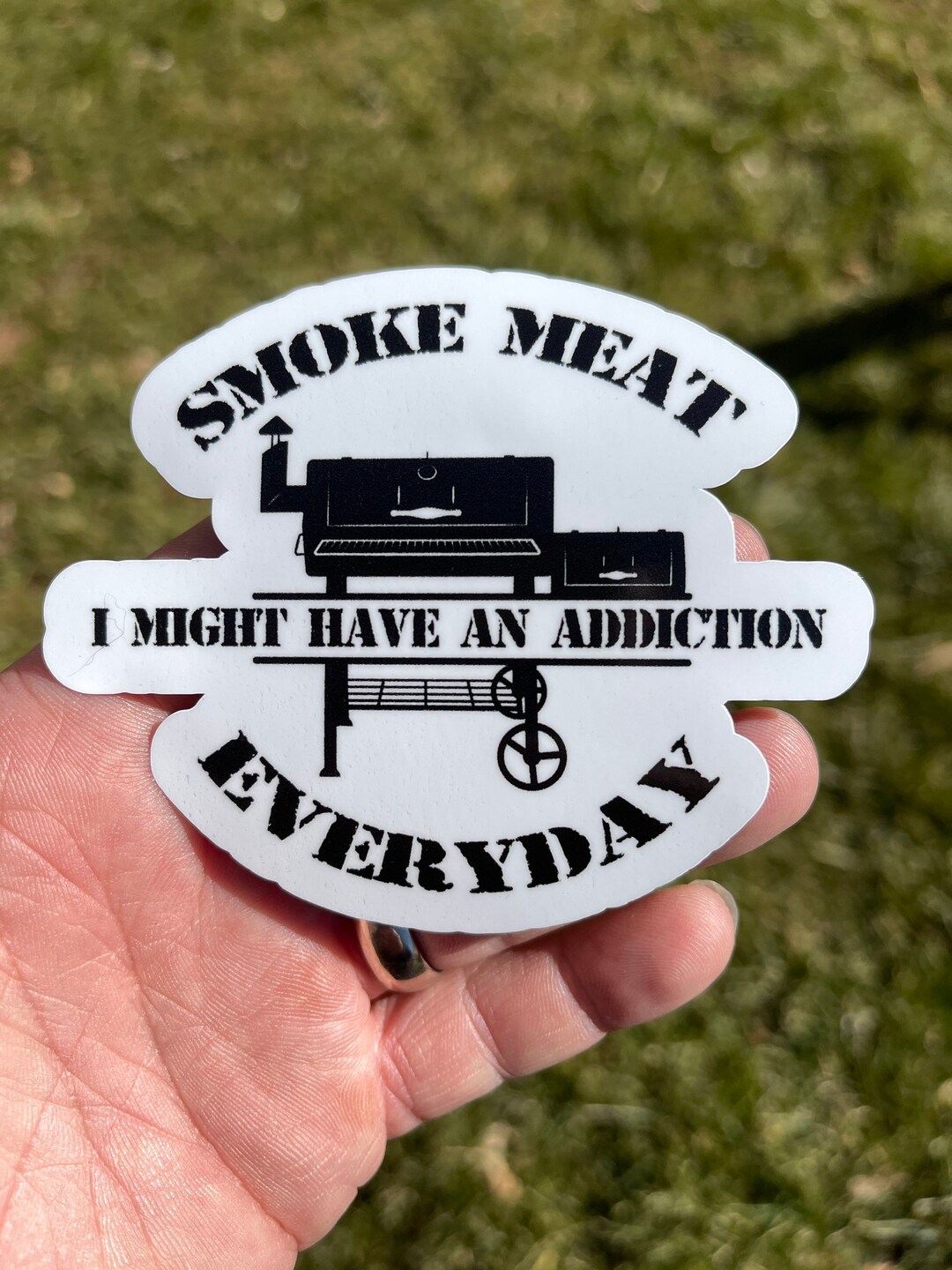 Meat Smoker Vinyl Die Cut Sticker Water Bottle Laptop Sticker Cooler ...