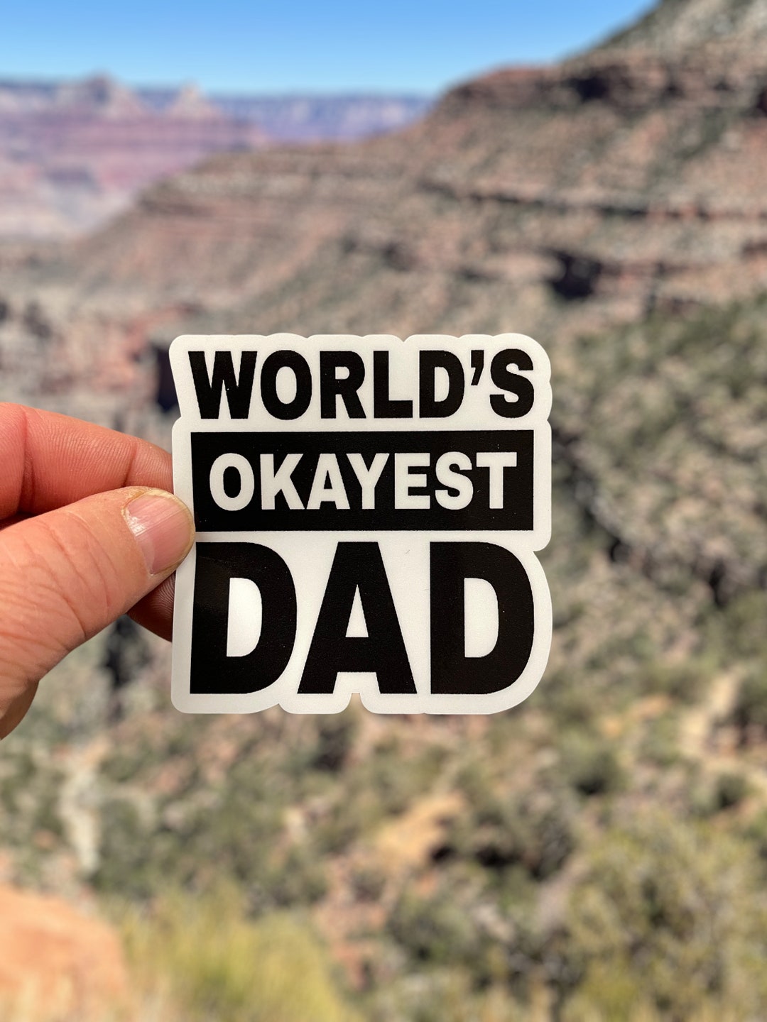 World’s Okayesy Dad Sticker for Water Bottle Laptop Car Bumper ...