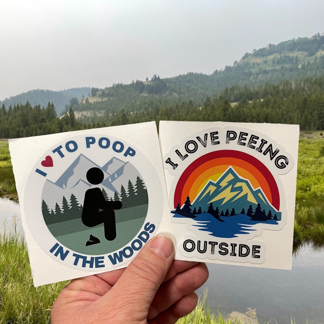 Funny I Love Peeing Outside and Pooping Outside Water Bottle Laptop ...