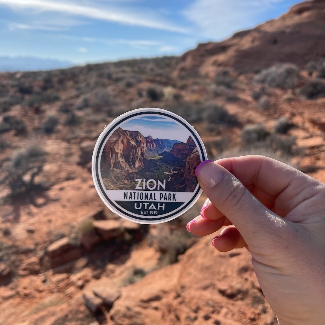 Zion National Park Sticker - Vinyl Sticker, UV Resistant Decal - Die ...