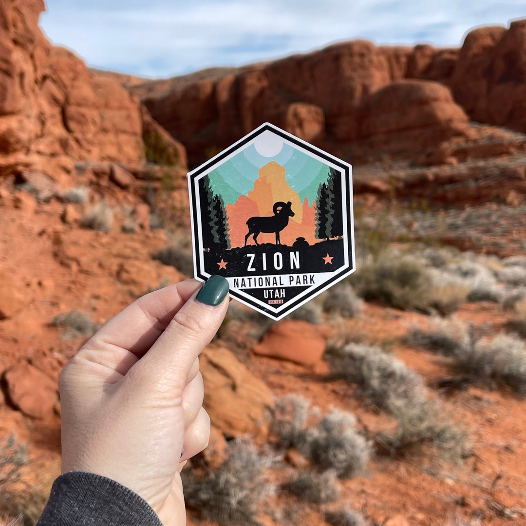 Zion National Park Sticker - Vinyl Sticker, UV Resistant Decal - Die ...