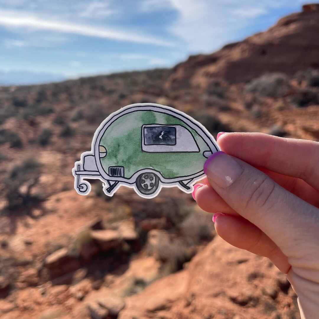 Vintage Camper Sticker - Vinyl Sticker, UV Resistant Decal - Die Cut ...