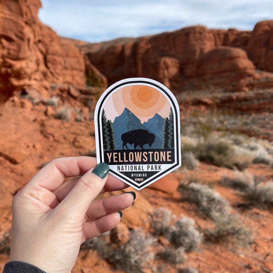 Yellowstone National Park Sticker - Vinyl Sticker, UV Resistant Decal ...