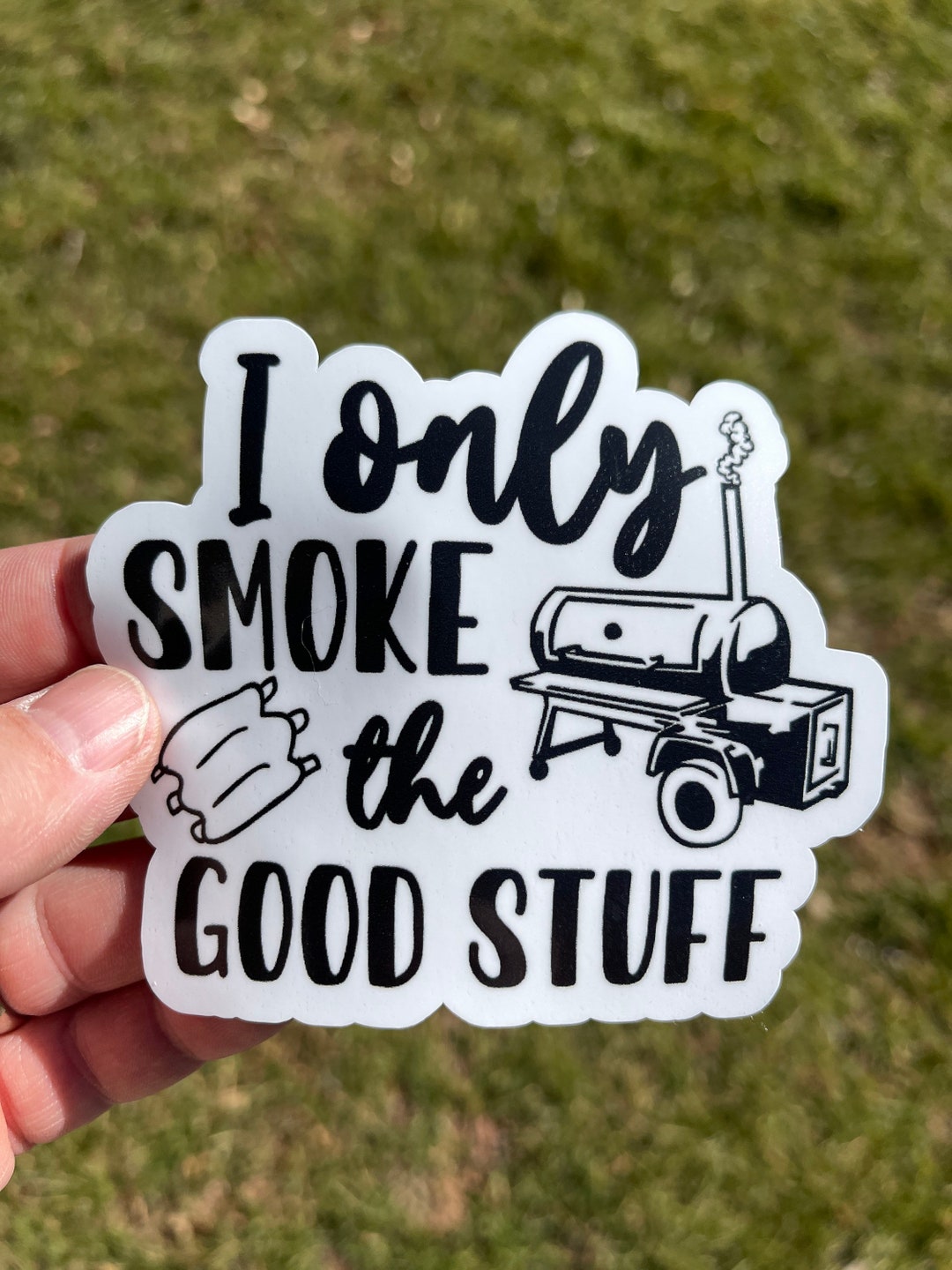 Meat Smoker Vinyl Die Cut Sticker Water Bottle Laptop Sticker Cooler ...