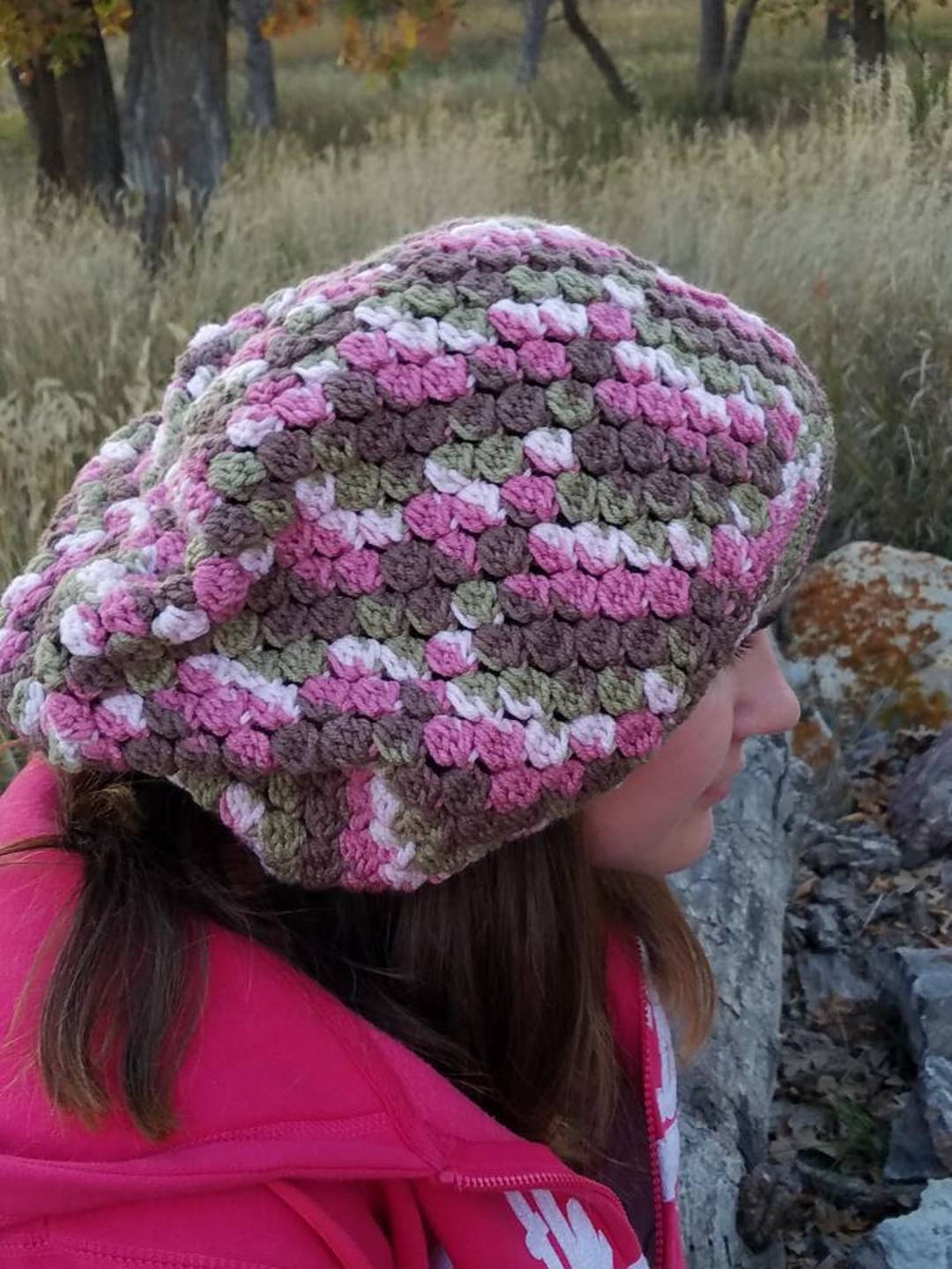 Pink Camo Droopy Hat - Etsy