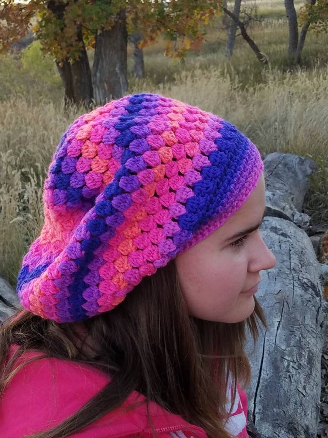 Rainbow Droopy Hat - Etsy