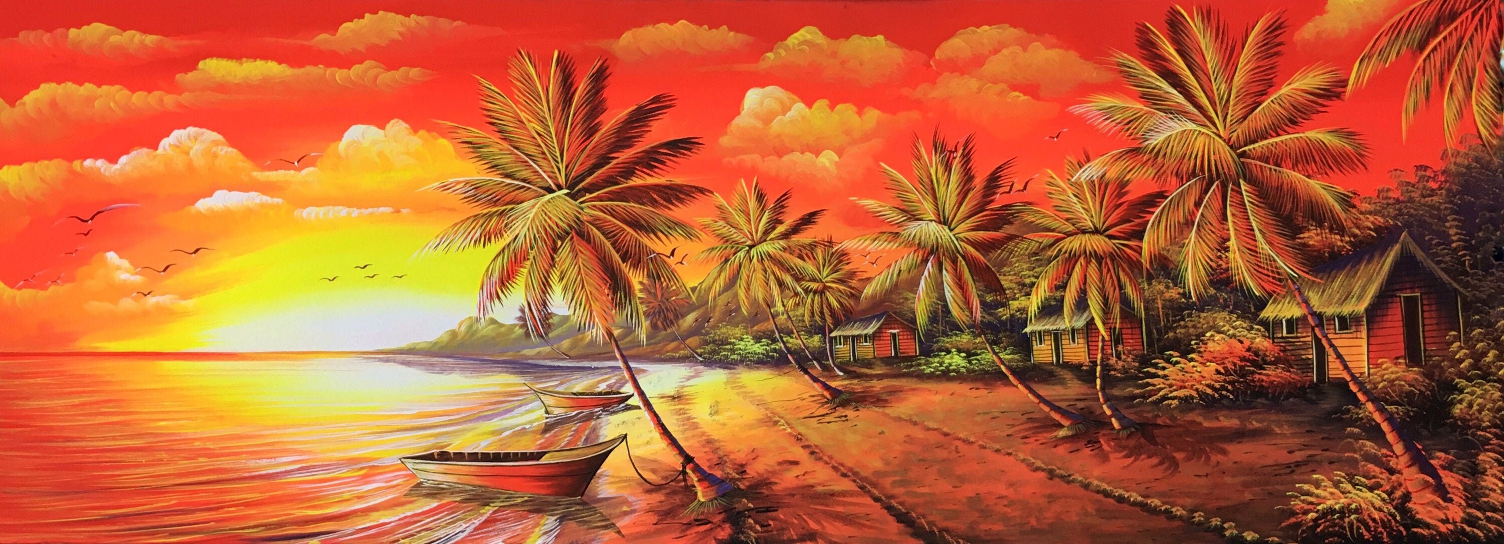 Orange Monochromatic Paintings