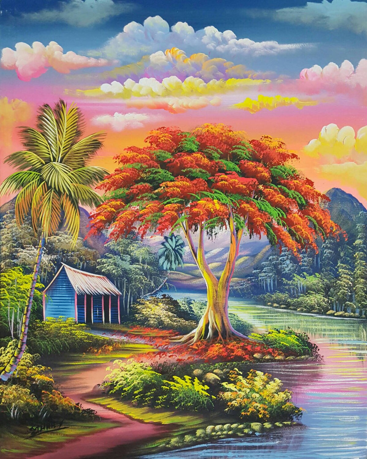 Flamboyant Tree Paintings