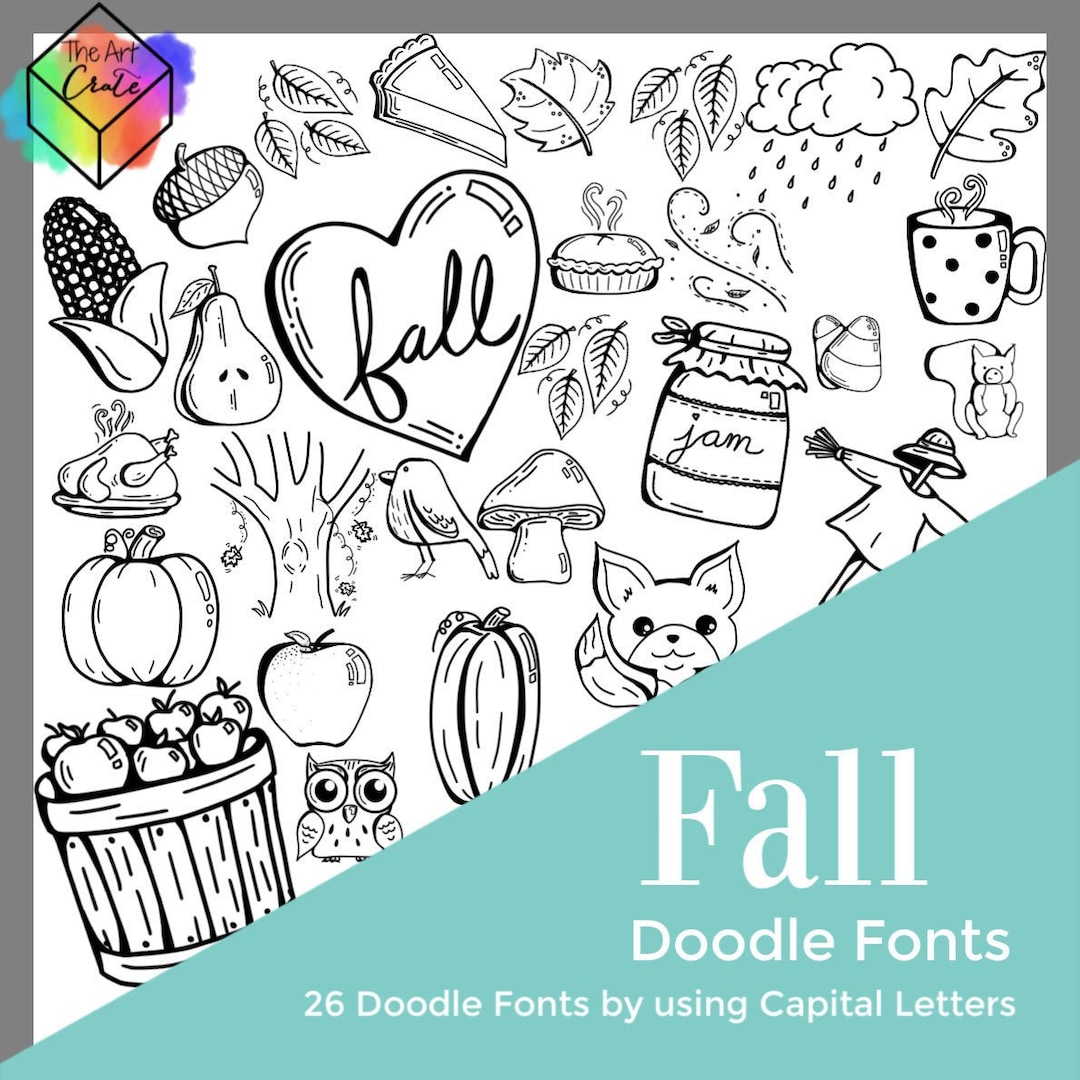 Doodle Fonts for Fall, Ready to Download and Install - Etsy
