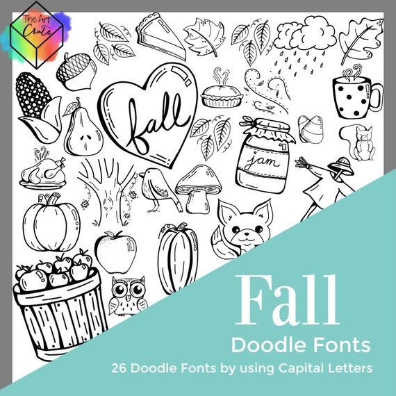 Doodle Fonts for Fall Ready to Download and Install | Etsy