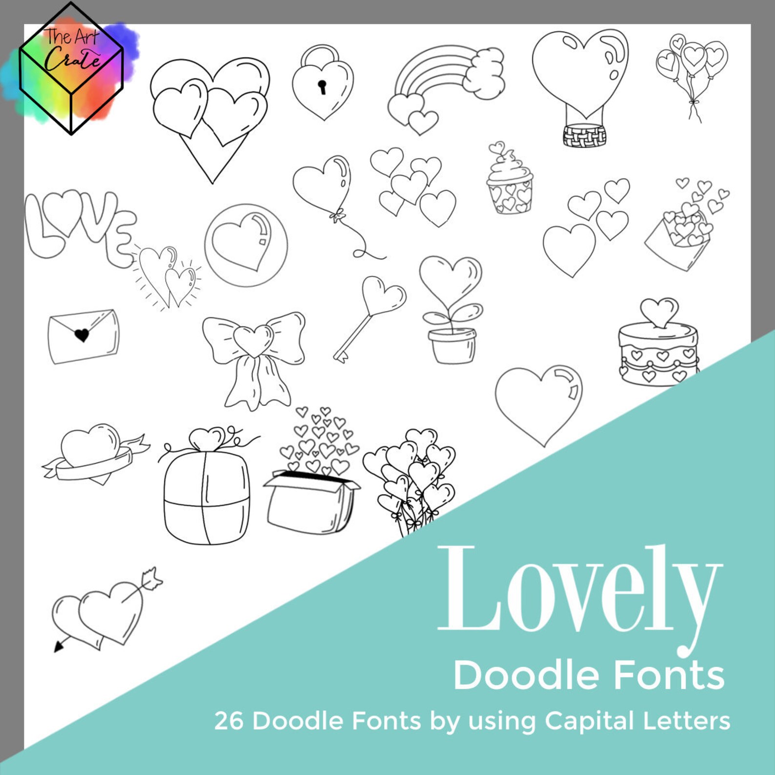 Doodle Fonts, Lovely, Ready to Download and Install - Etsy