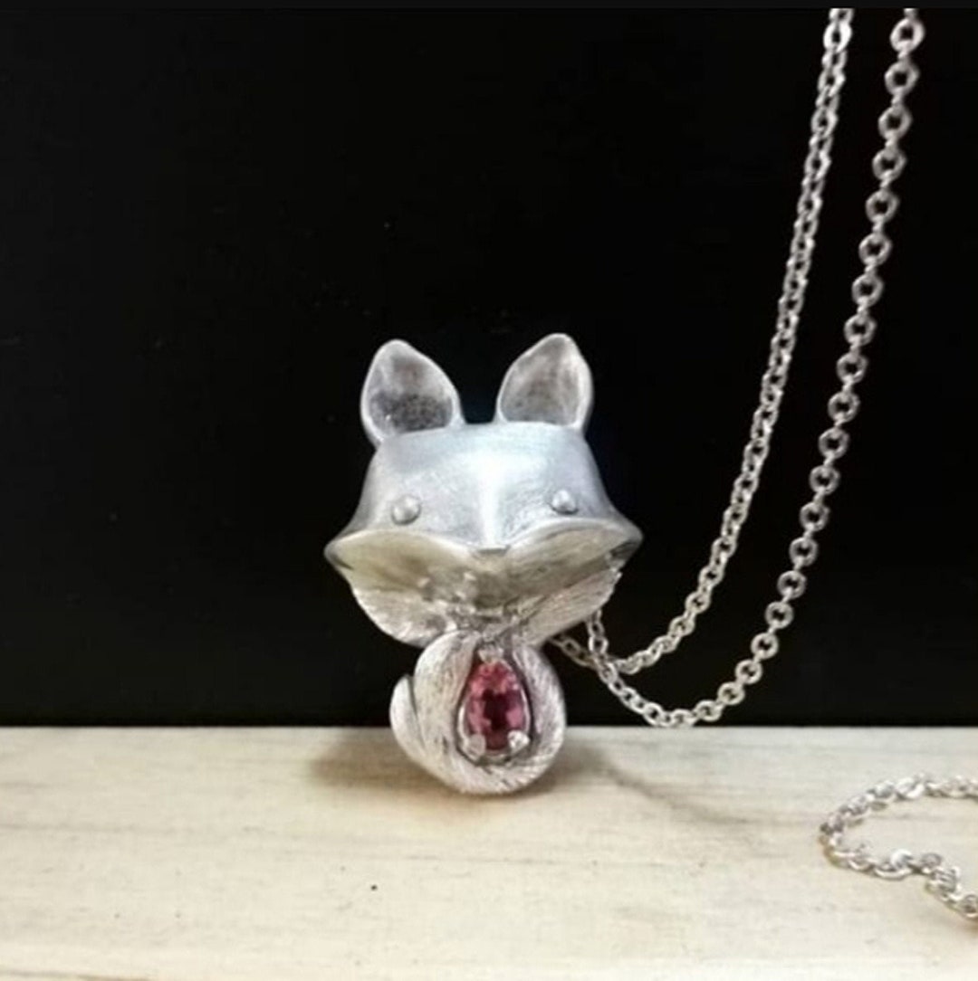 Earring of Zorro/ Tale the Little Prince/ Fox in Silver/ Pink ...