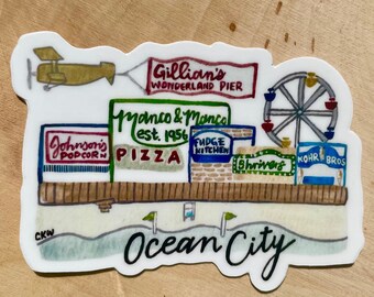 Ocean City Nj Sticker - Etsy