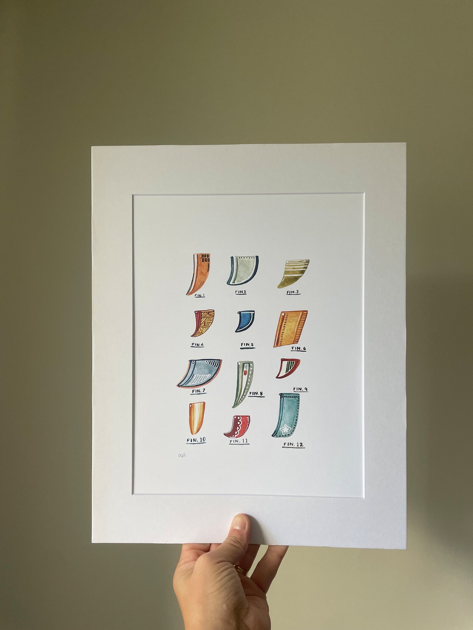 Surf Fins 11x14 Print - Etsy