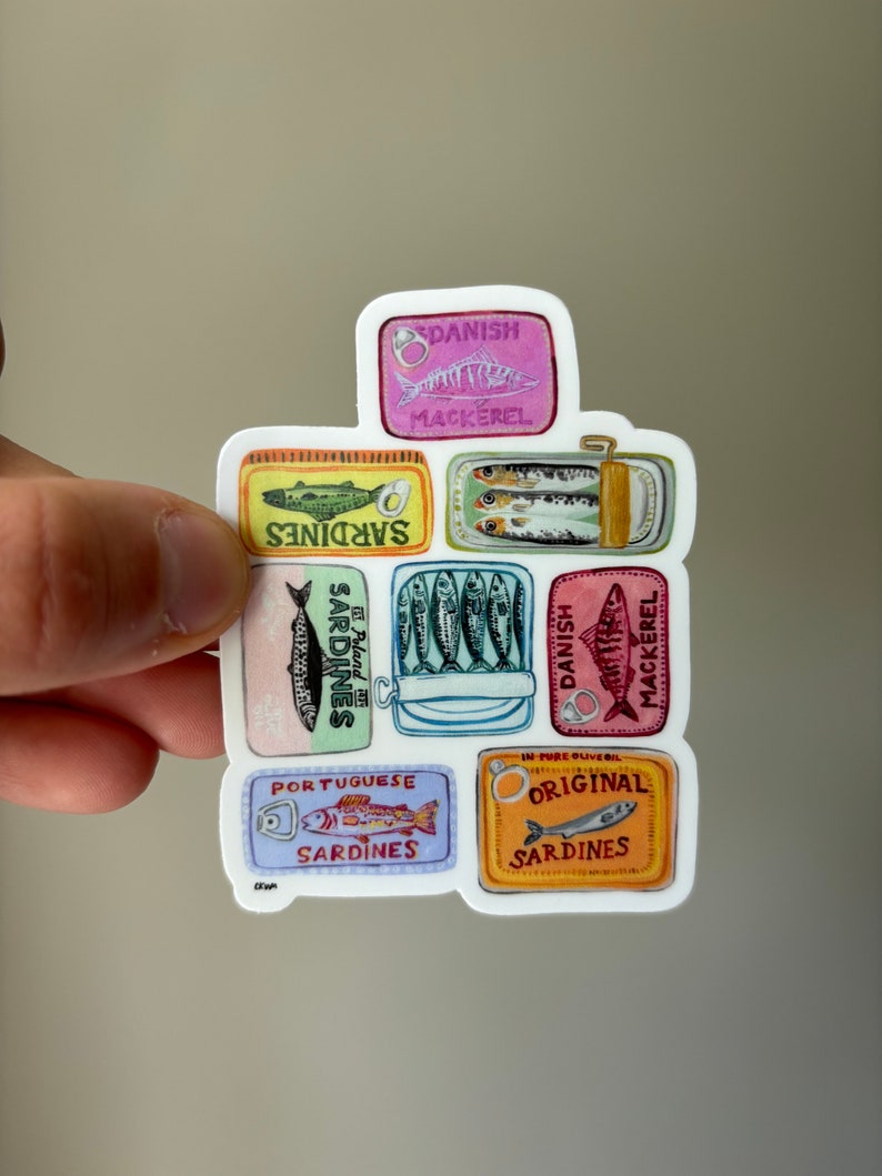 Sardines and Mackerel Waterproof Sticker - Etsy