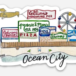 Ocean City Sticker | Etsy