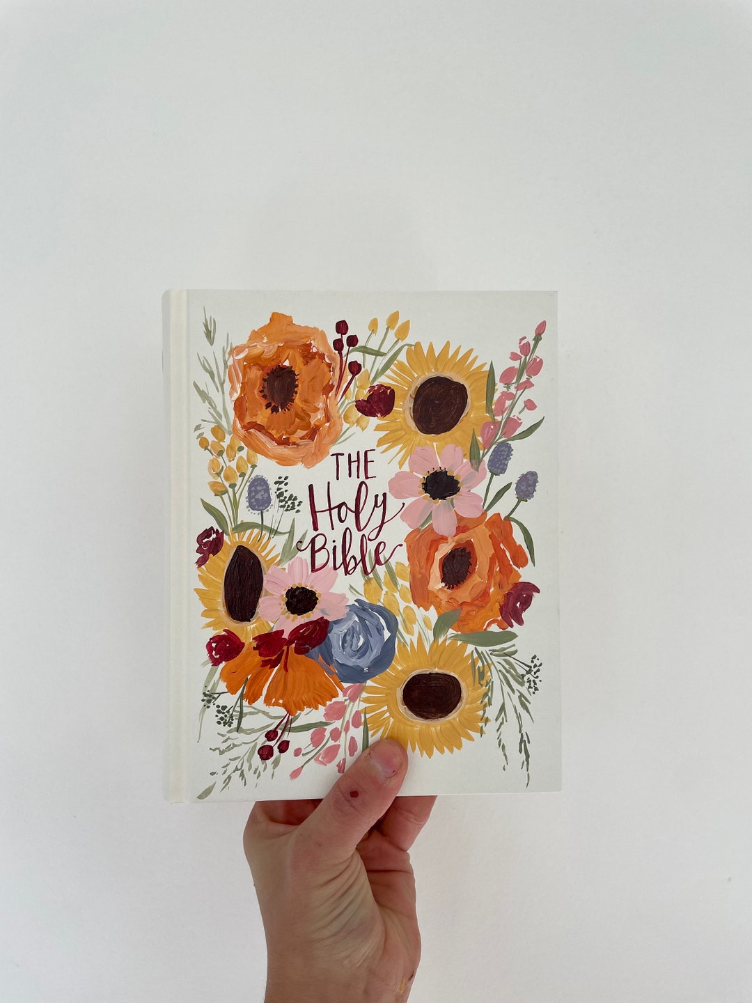 Semi Customizable Hand Painted Bible - Etsy