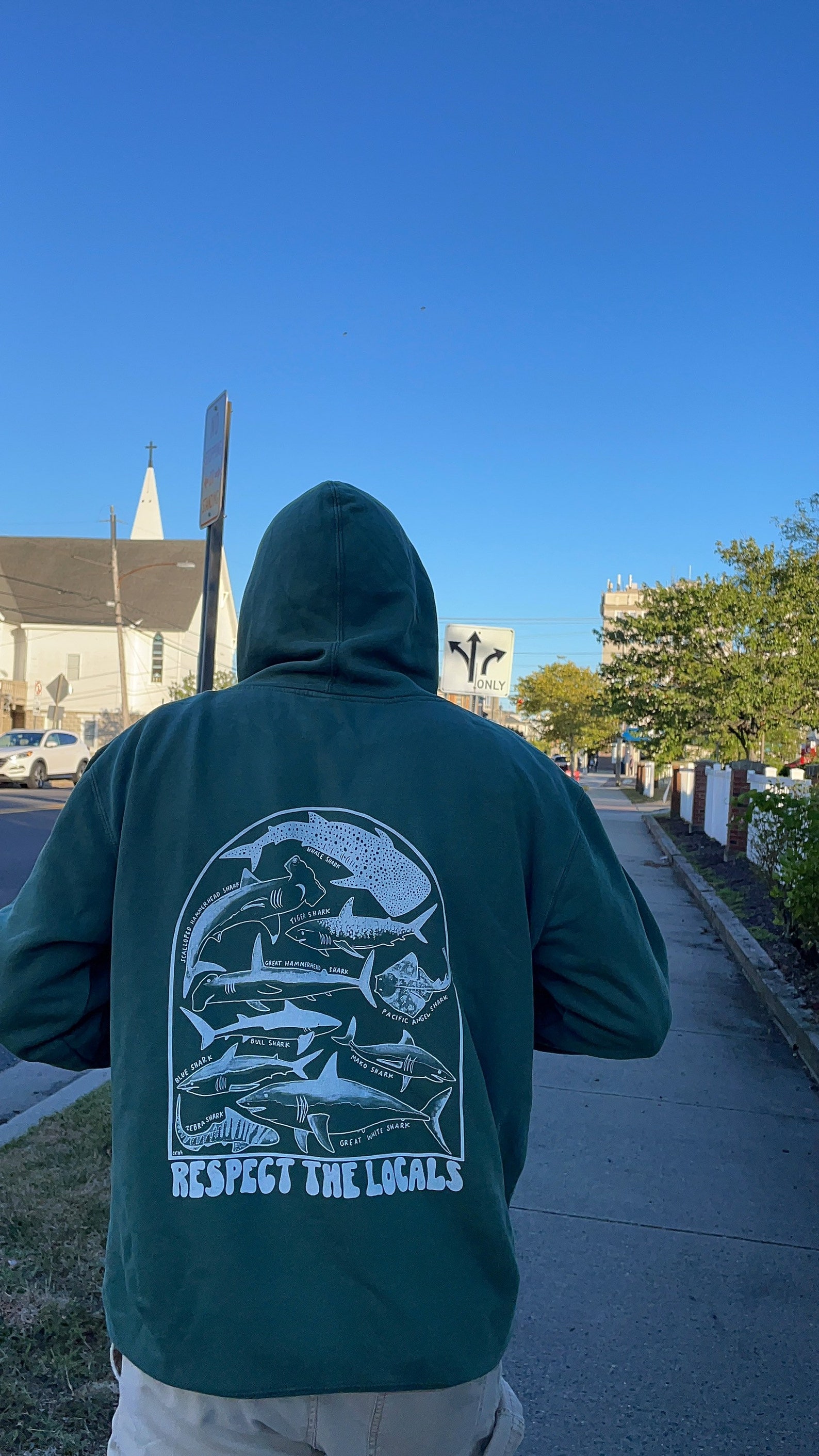 GREEN Respect the Locals Hoodie - Etsy