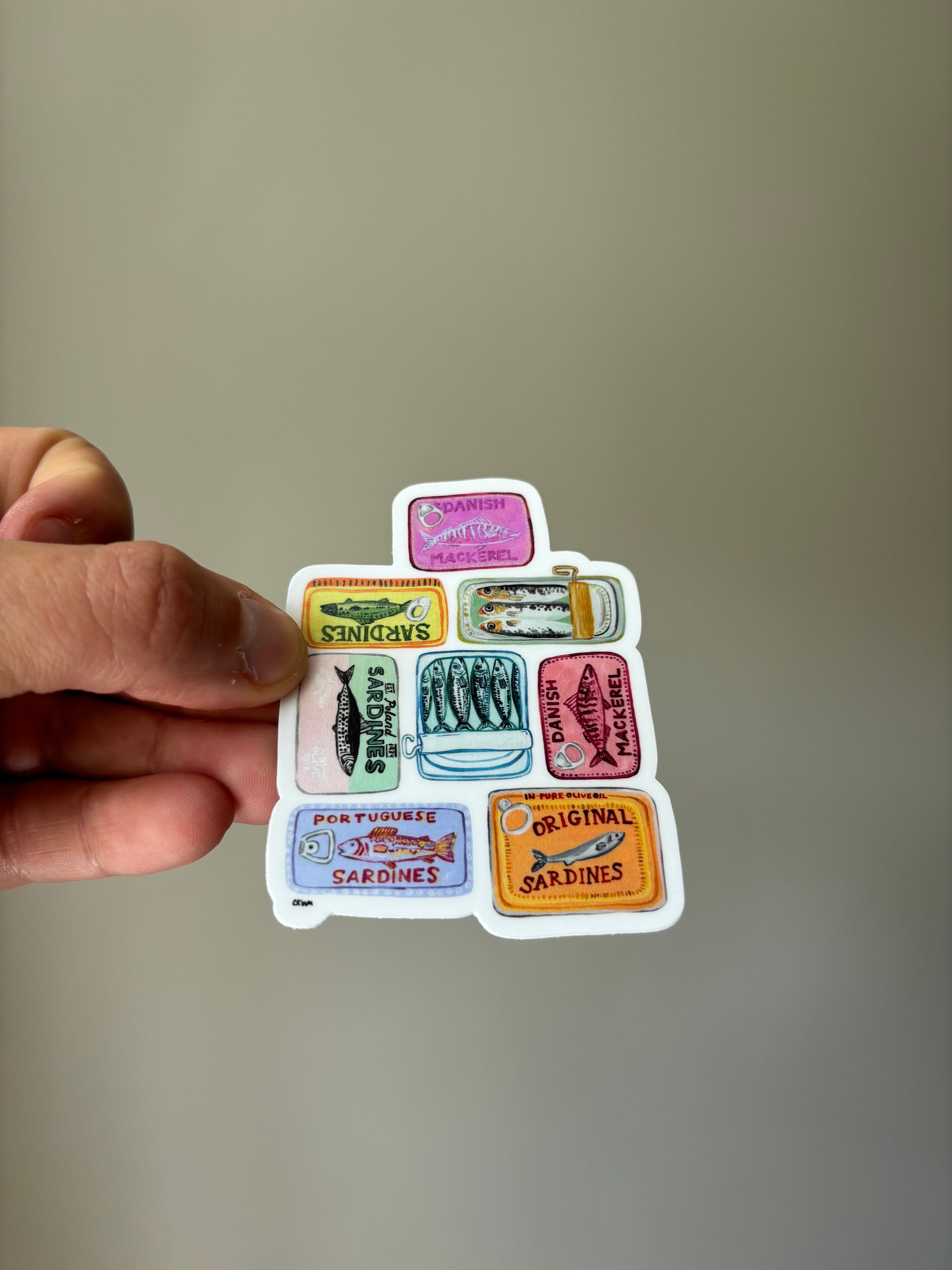 Sardines and Mackerel Waterproof Sticker - Etsy