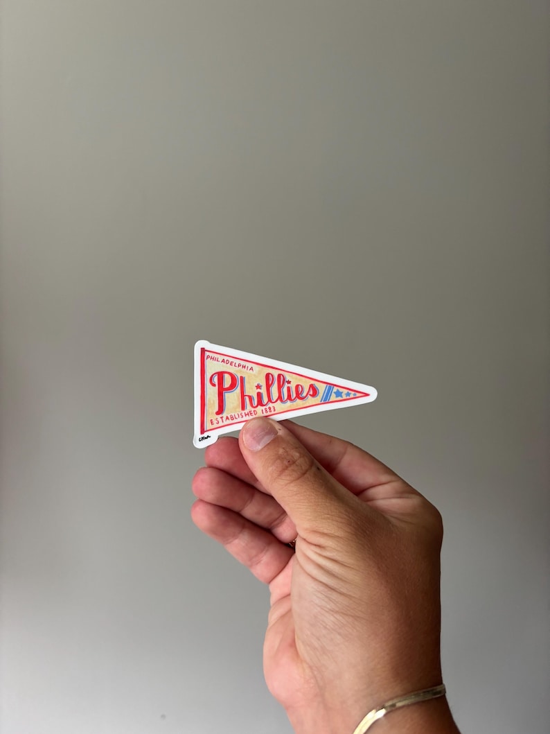 Phillies Pennant Sticker - Etsy