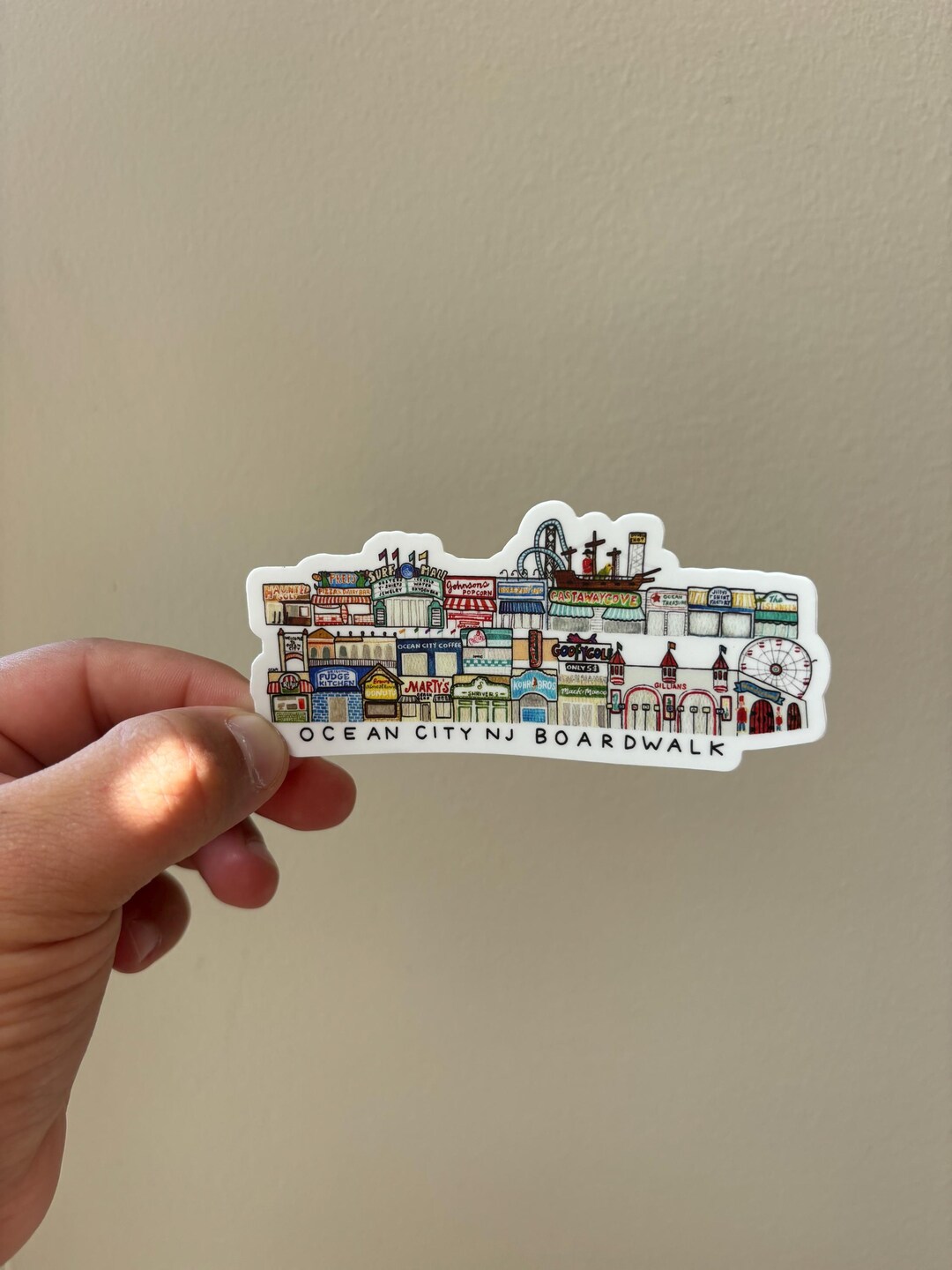 Ocean City Boardwalk Sticker - Etsy