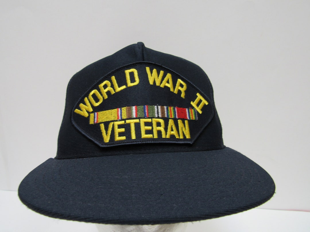 World War II Veteran USA Made Vintage Snap Back Trucker Hat OSFM Men - Etsy