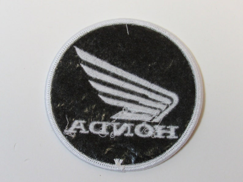 Retro Honda Black and White Iron on Vehicle Wing Patch - Etsy