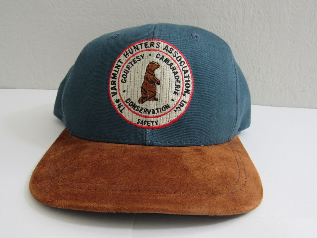 Vintage USA Made Varmint Hunters Association Trucker Hat OSFM Strap ...