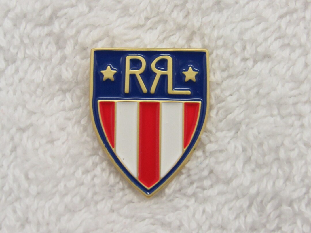 Double RL Ralph Lauren USA Flag Logo Brass Lapel Button Pin! - Etsy