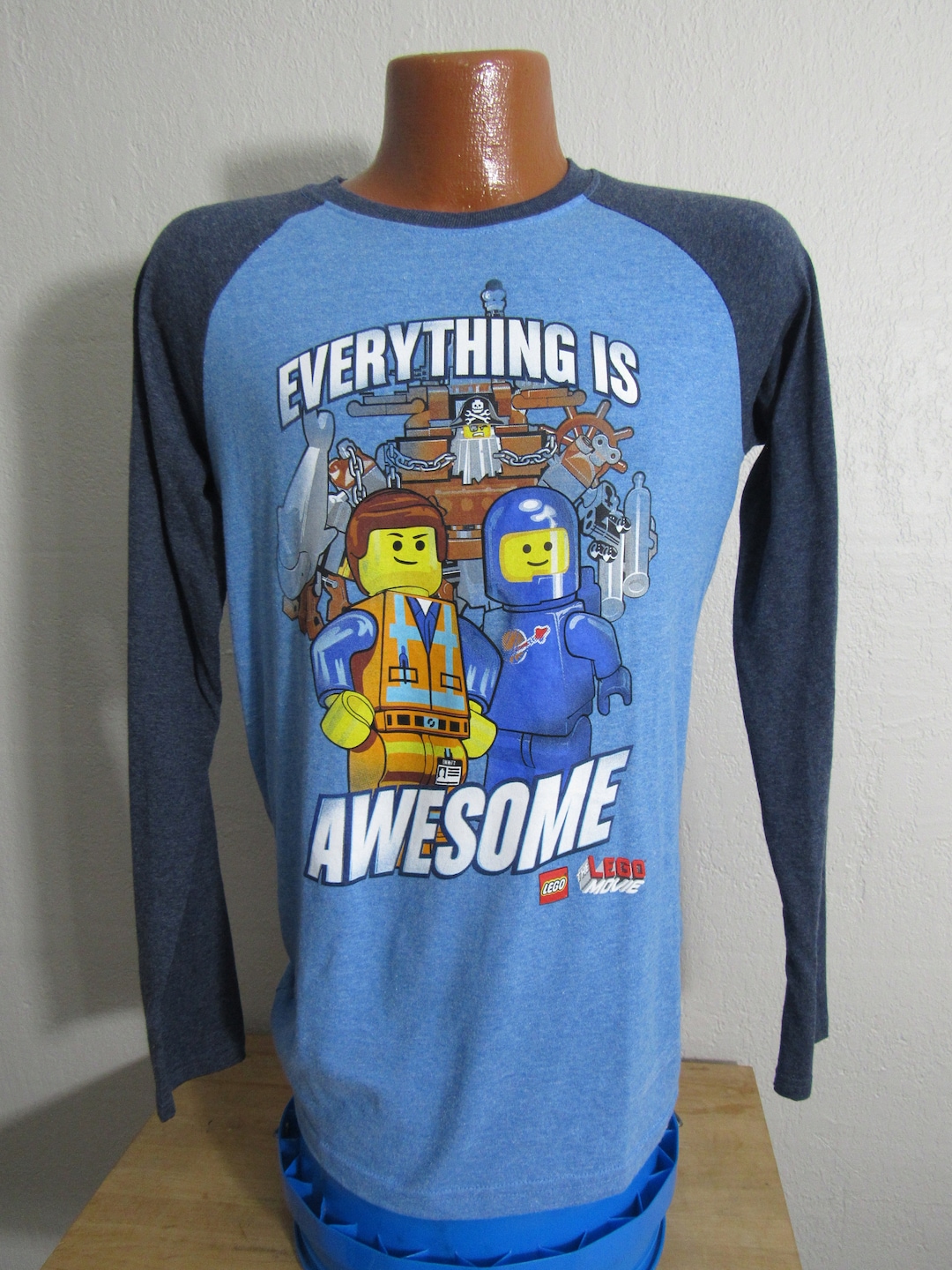 Legos Everything is Awesome Youth XL / Men's Small Long Sleeve Graphic ...