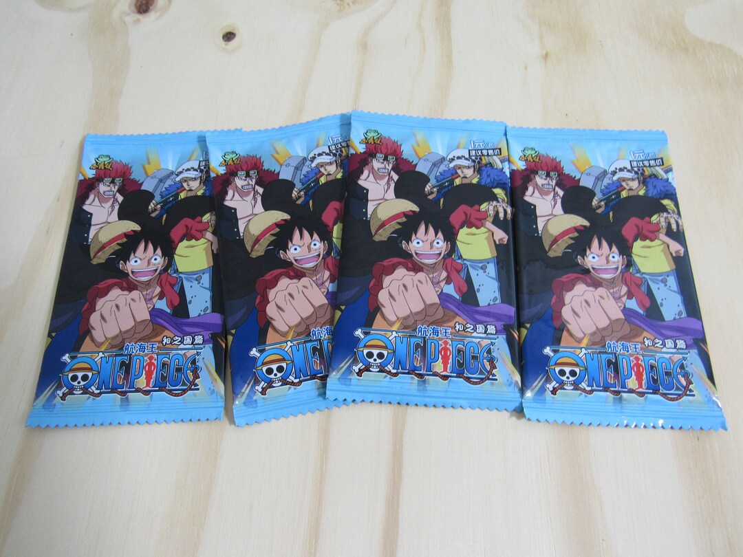 Lot of 4 Packs of Japanese Anime Cards One Piece - Etsy