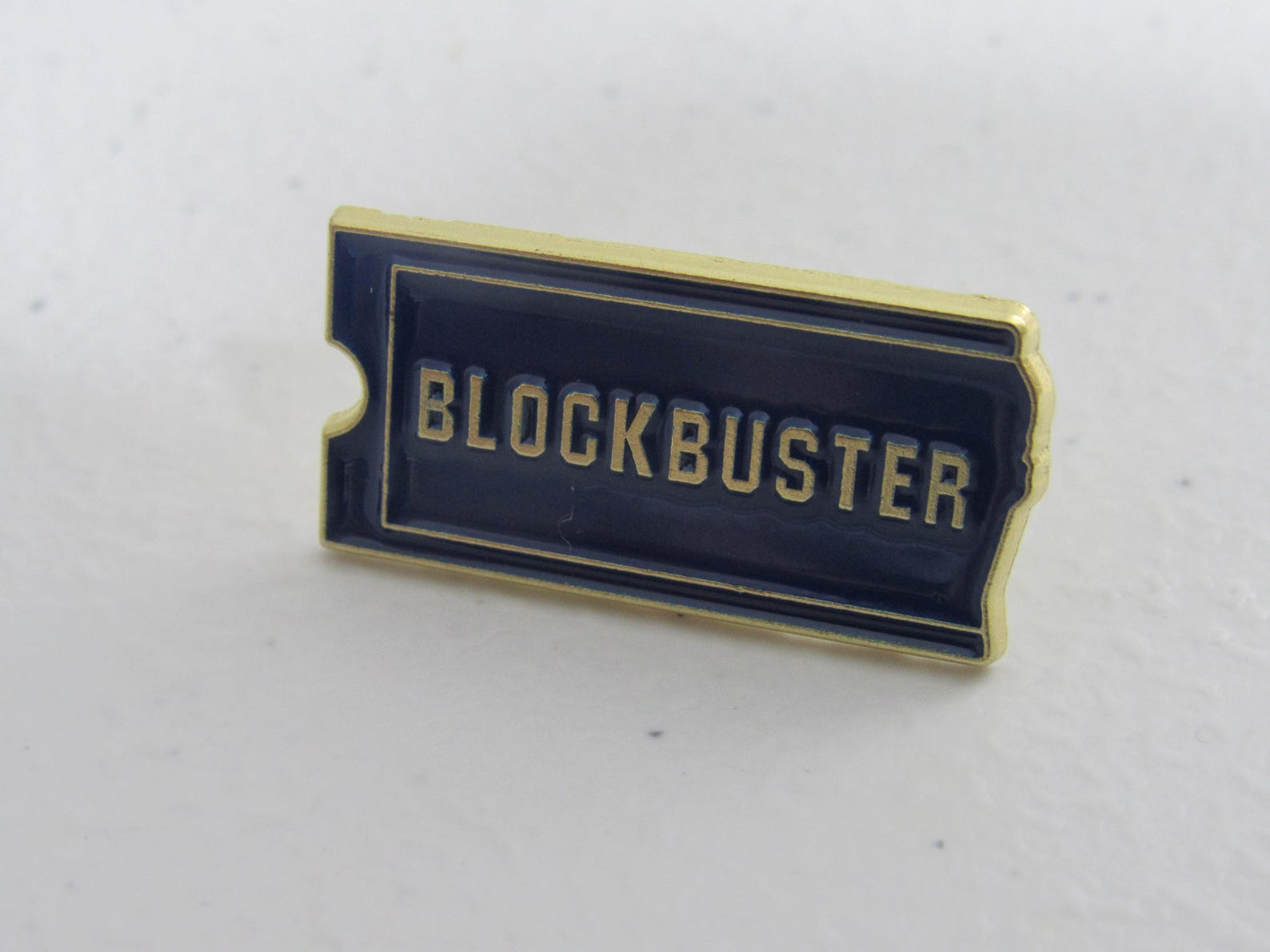 Retro Blockbuster Video Blue Acrylic Brooch Pin VHS Rental Weekends 90 ...