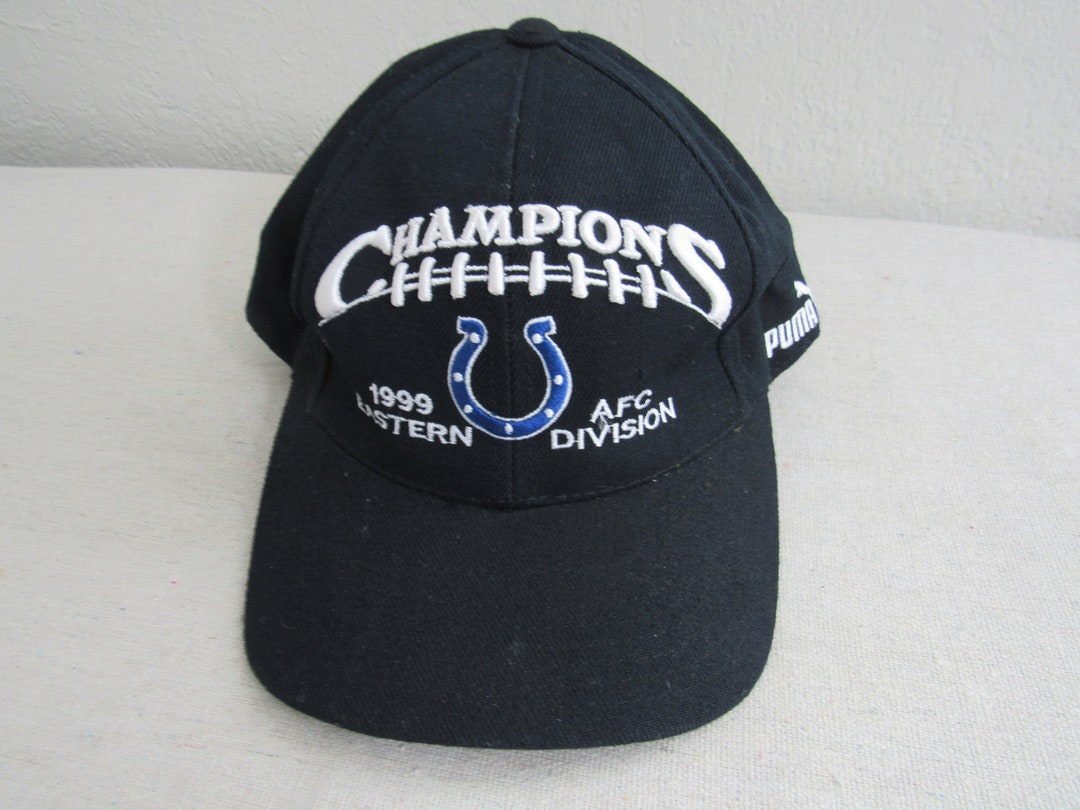 Vintage Puma Indy Colts NFL AFC Champs 1999 Strap Back Baseball Hat ...